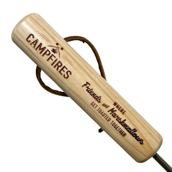 Engraved Roasting Sticks - Stainless Steel - Made in USA - Campfire Bay